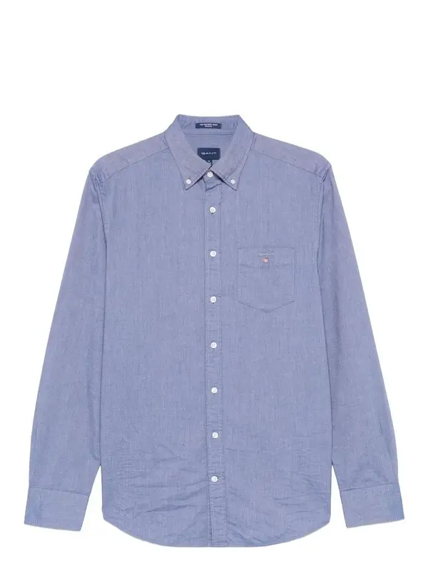 Gant Logo-embroidered Shirt - Blue