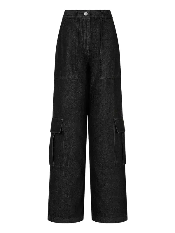 STUDIO TOMBOY Wide-leg Cargo Jeans - Black