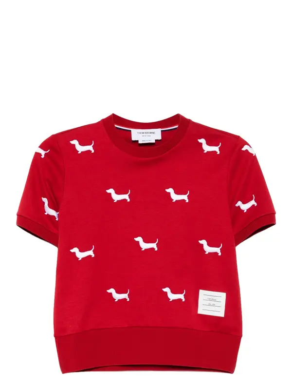 Thom Browne Short Sleeve Tee - Red