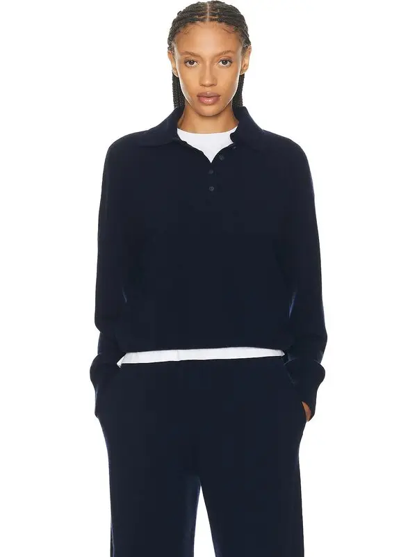 EAVES Hansen Wool Cashmere Sweater - Navy