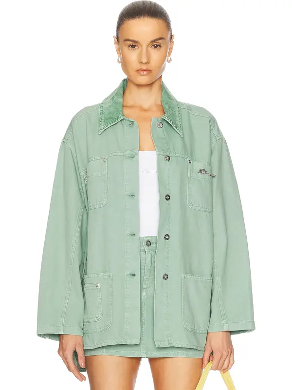 Blumarine Denim Jacket - Sage Green