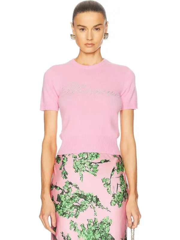 Blumarine Short Sleeve Top - Pink