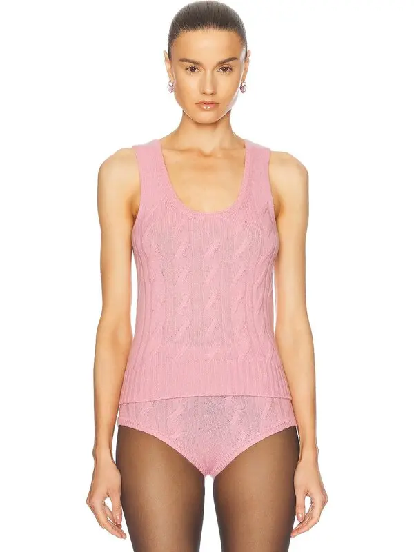 Blumarine Knit Tank Top - Wild Rose