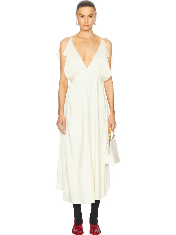 JIL SANDER Sleeveless Maxi Dress - Natural