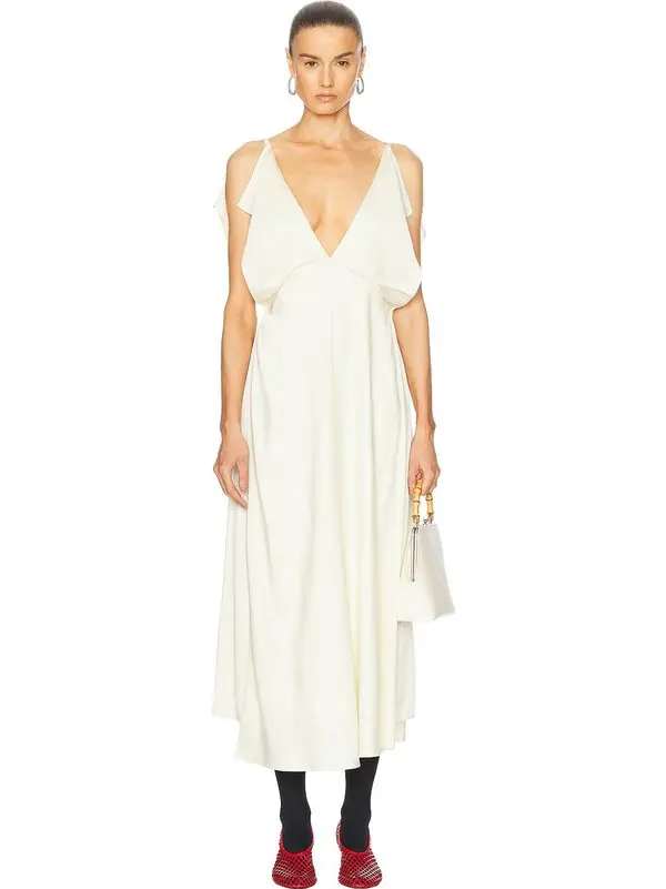 JIL SANDER Sleeveless Maxi Dress - Natural