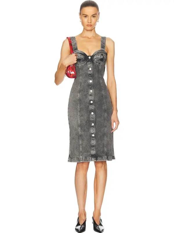 Moschino Denim Bustier Dress - Multi Grey