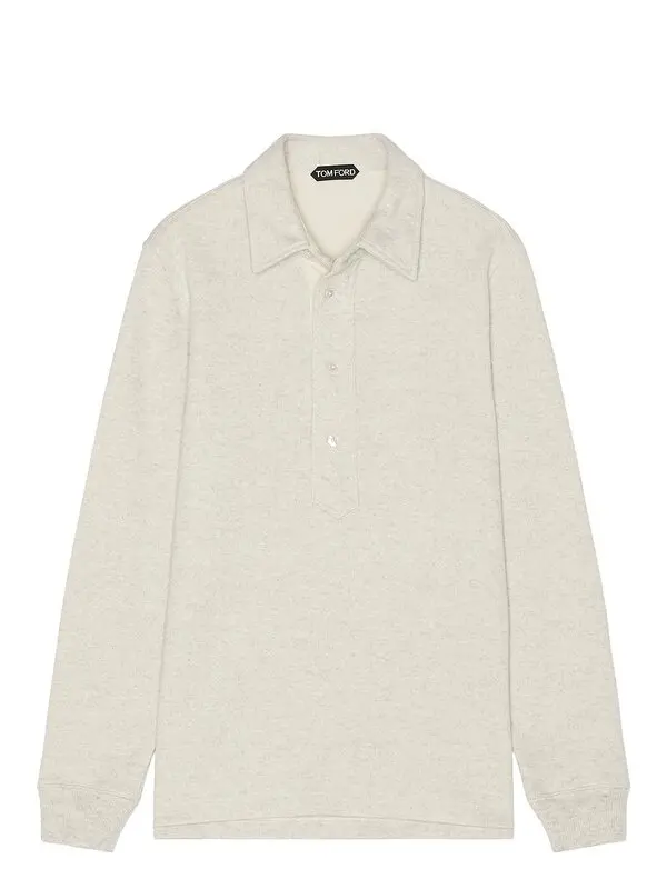 TOM FORD Rugby Polo Sweater - Light Grey