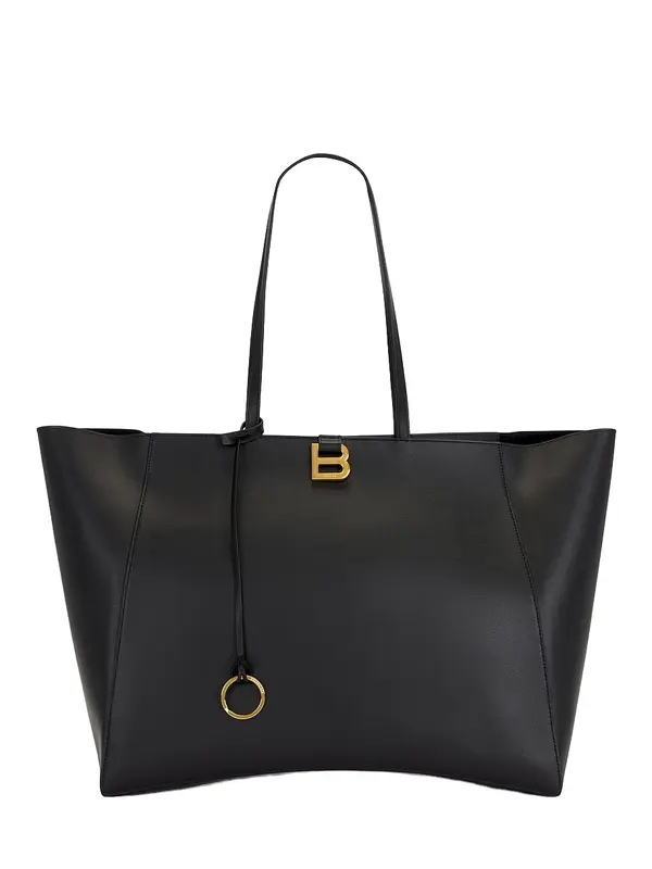 Balenciaga Hourglass Large Soft Tote Bag - Black