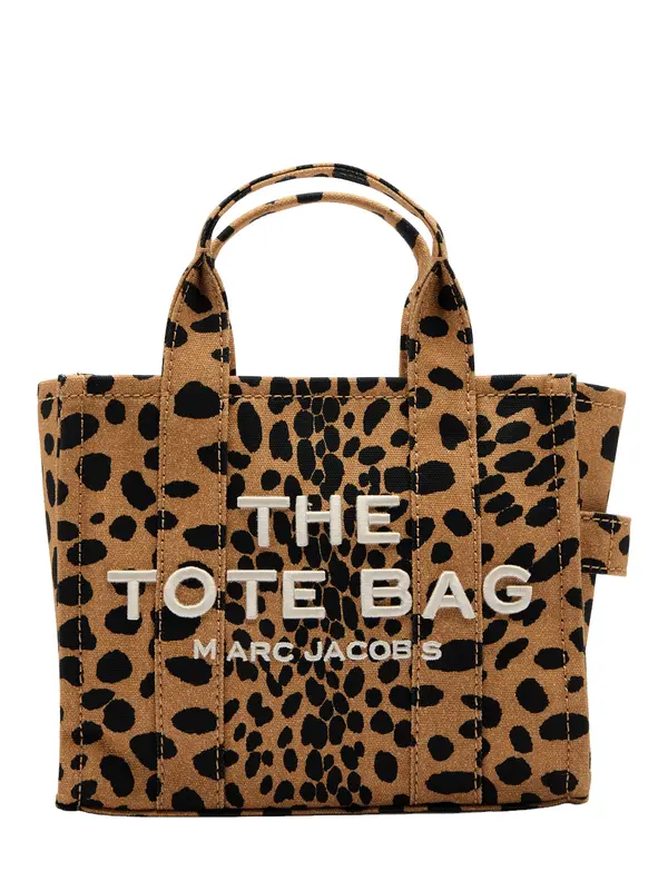 Marc Jacobs Small Leopard Print Canvas Tote - Black