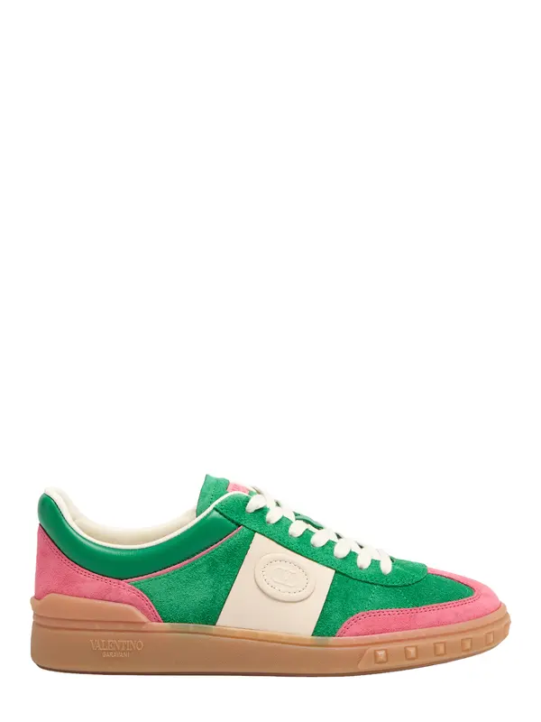 Valentino Garavani Upvillage Crosta Panelled Sneakers - Green