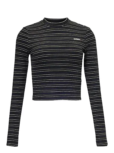 SISTERS & SEEKERS Wilbur Striped Top - Black Grey