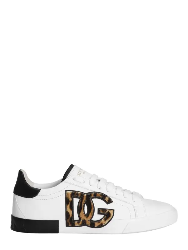 Dolce & Gabbana Calfskin Portofino Vintage Sneakers - Print
