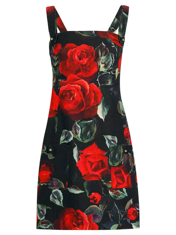 Dolce & Gabbana Short Rose- Dress - Print