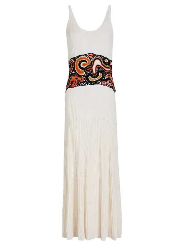 Gabriela Hearst Mila Crochet-paneled Maxi Dress - Ivory