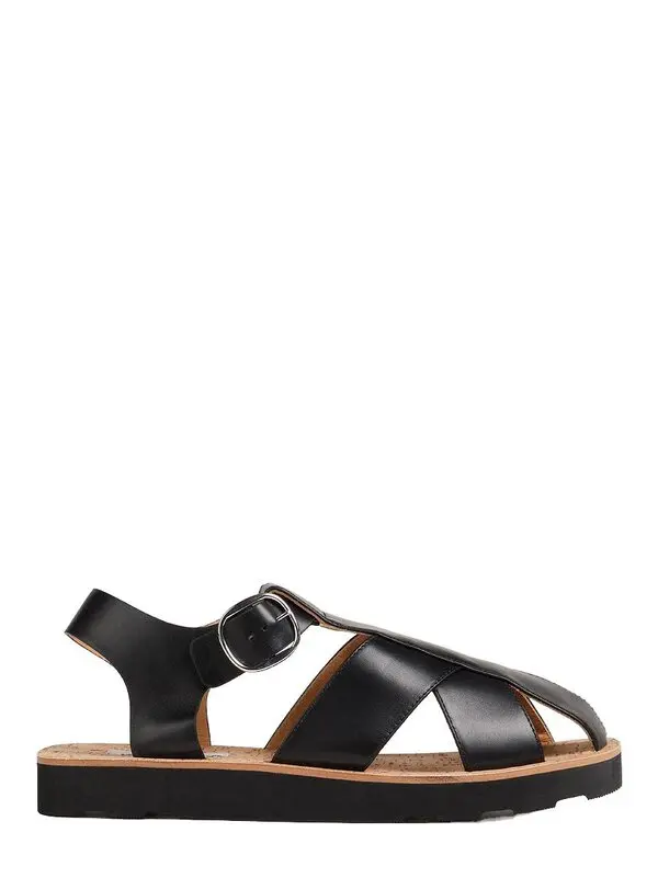 Gabriela Hearst Horatio Leather Sandals - Black