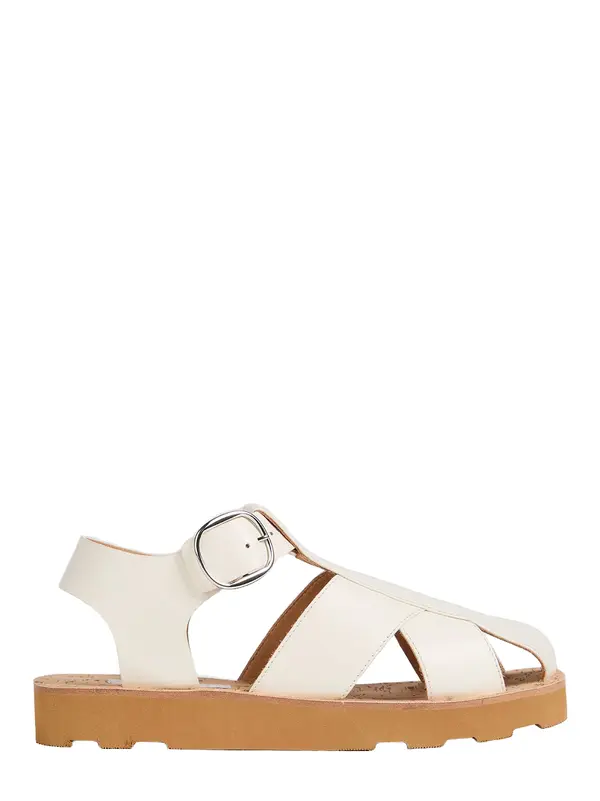 Gabriela Hearst Horatio Leather Sandals - Off-white