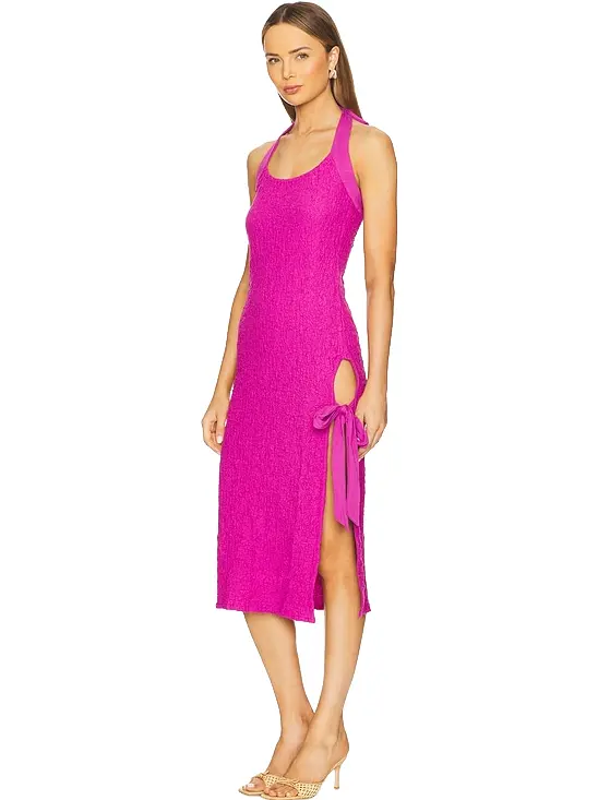 Free People X Sea Foam Midi Dress - Rose Violet