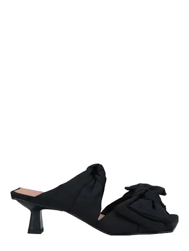 GANNI Bow-detailed Spool Heel Sandals - Black