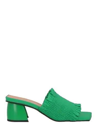 GANNI Sandals Textile Fibers - Green