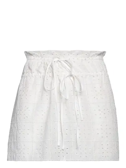 GANNI Organic Cotton Mini Skirt - White