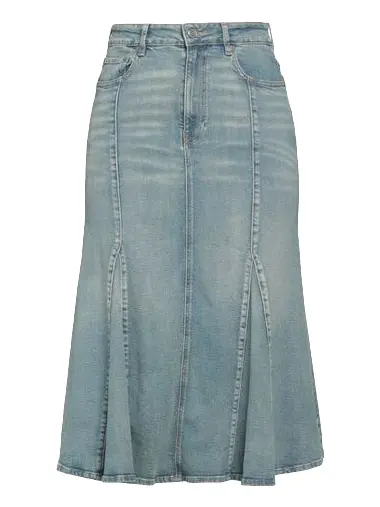 GANNI Denim Flared Skirt - Blue