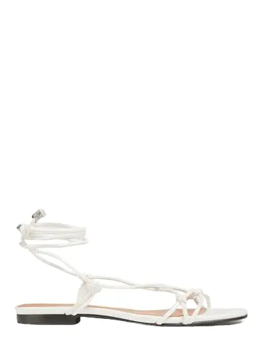 GANNI Sandals With Logo - White