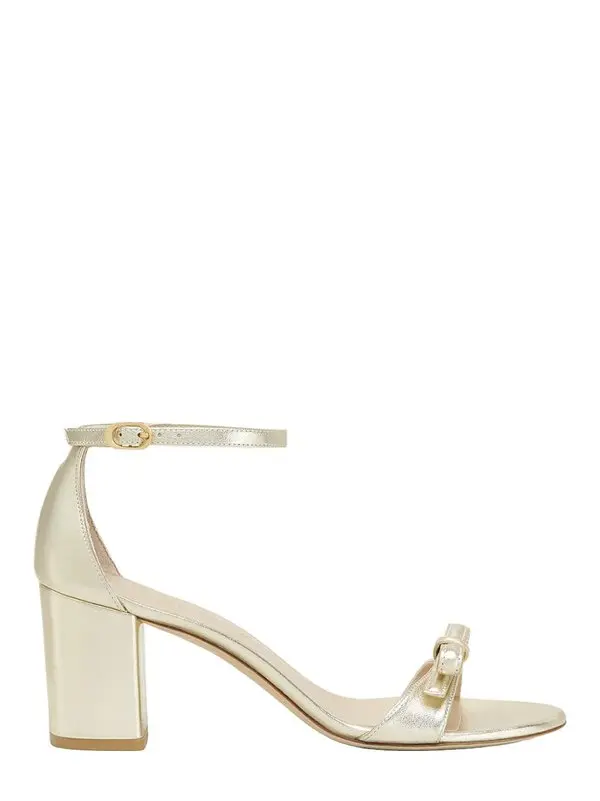 STUART WEITZMAN Nudist Felicity Metallic Sandals - Platino