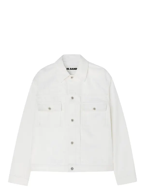 JIL SANDER Button-fastening Denim Jacket - White