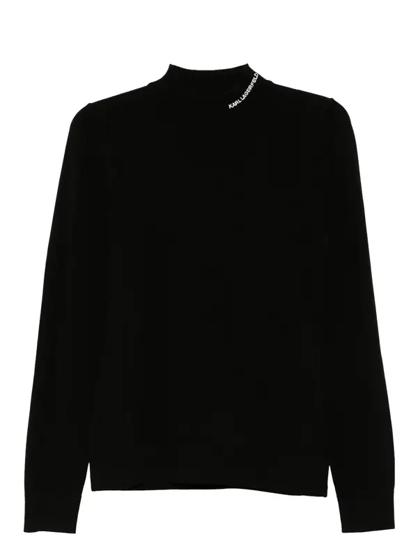 Karl Lagerfeld Classic Turtleneck Jumper - Black