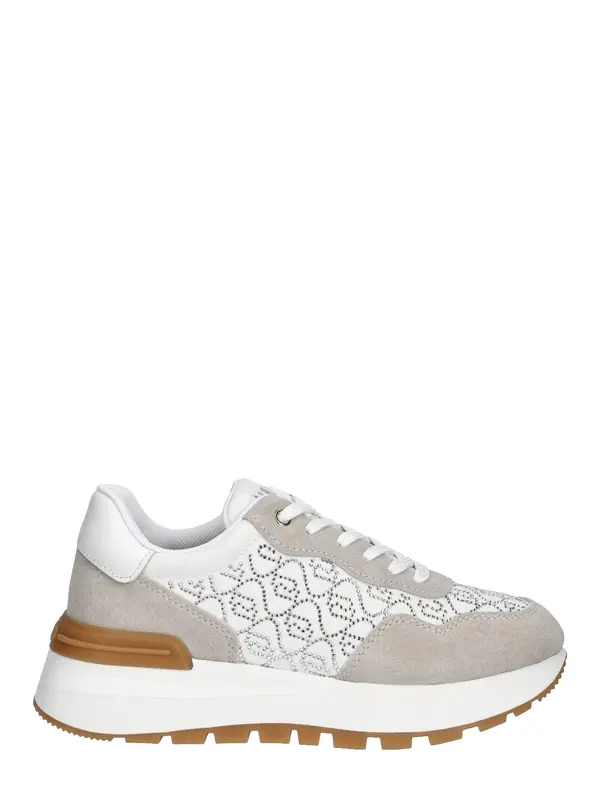 Liu Jo Logo Rhinestone Sneakers - White