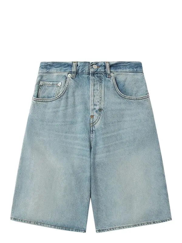 HAIKURE Wide-leg Denim Shorts - Blue