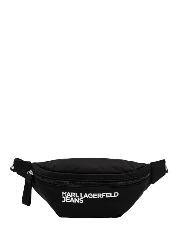 Karl Lagerfeld Logo Appliqué Belt Bag - Black