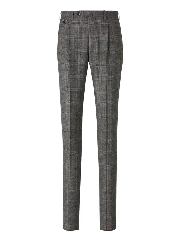 PT TORINO Prince Of Wales Patterned Trousers - Grey