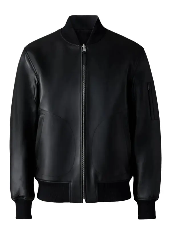 Mackage Easton-sa 2-in-1 Reversible Leather Bomber Jacket - Black-carbon