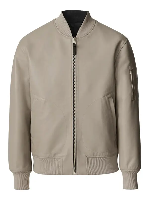 Mackage Easton-sa 2-in-1 Reversible Leather Bomber Jacket - Taupe-black