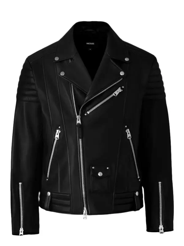 Mackage Kenneth Leather Biker Jacket - Black