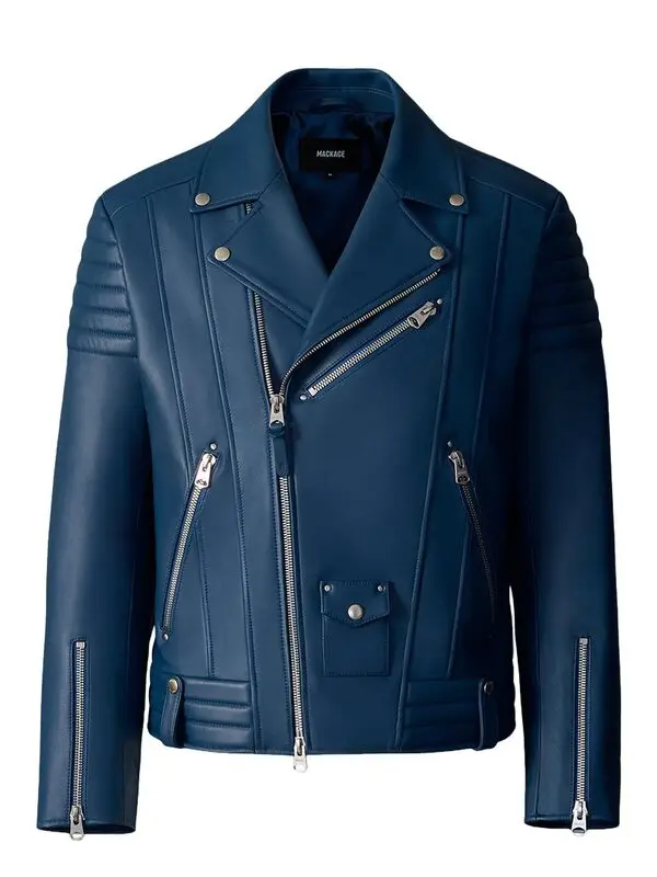 Mackage Kenneth Leather Biker Jacket - Tide