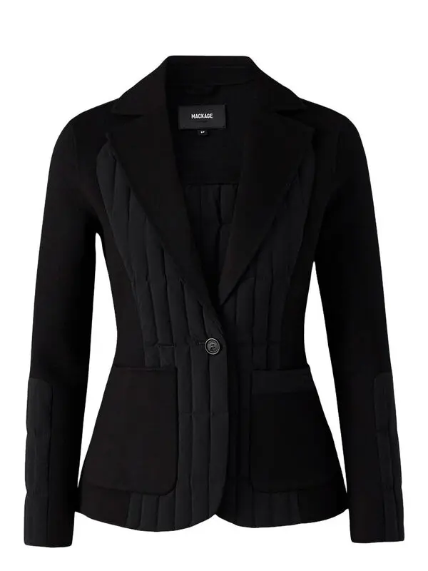 Mackage Leilani Sustainable Wool Tailored Jacket - Black