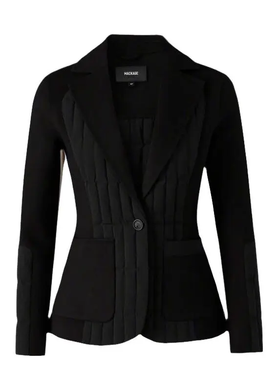 Mackage Leilani Sustainable Wool Tailored Jacket - Black