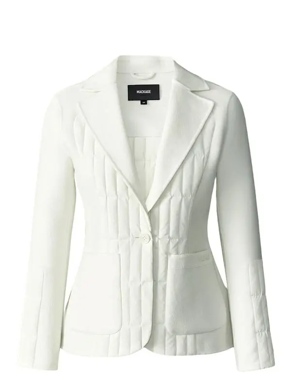 Mackage Leilani Sustainable Wool Tailored Jacket - Cream