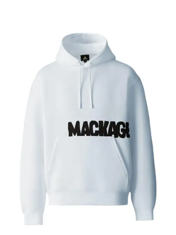 Mackage Krystian-pr Double-face Jersey Logo Hoodie - White