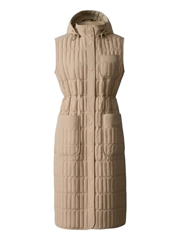 Mackage Makana Recycled Down Long Vest - Light Camel