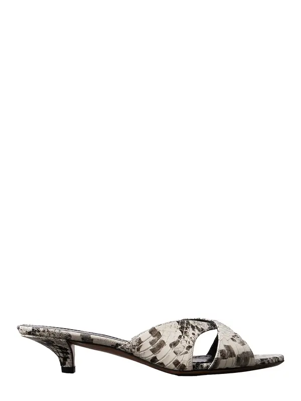Paris Texas Laila Snake-effect Leather Mules - Animal Print