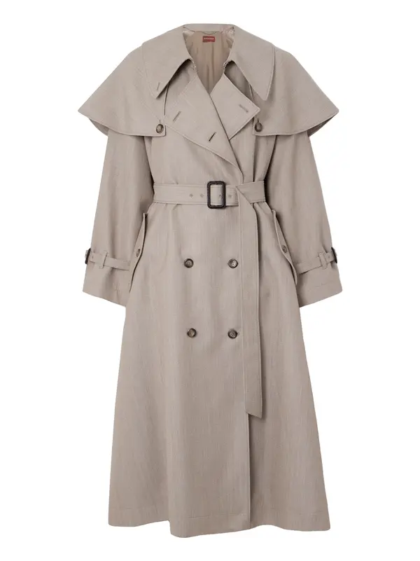 Altuzarra Billie Double-breasted Wool Trench Coat - Neutrals