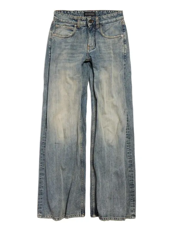 Balenciaga Low Waist Baggy Pants - Blue