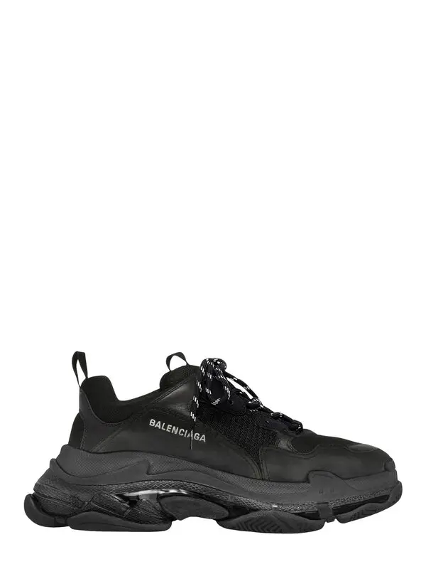 Balenciaga Triple S Clear Sole Sneakers - Black