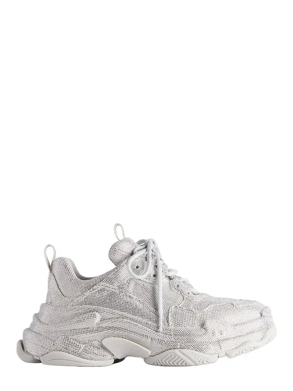 Balenciaga Triple S Rhinestone Sneakers - White