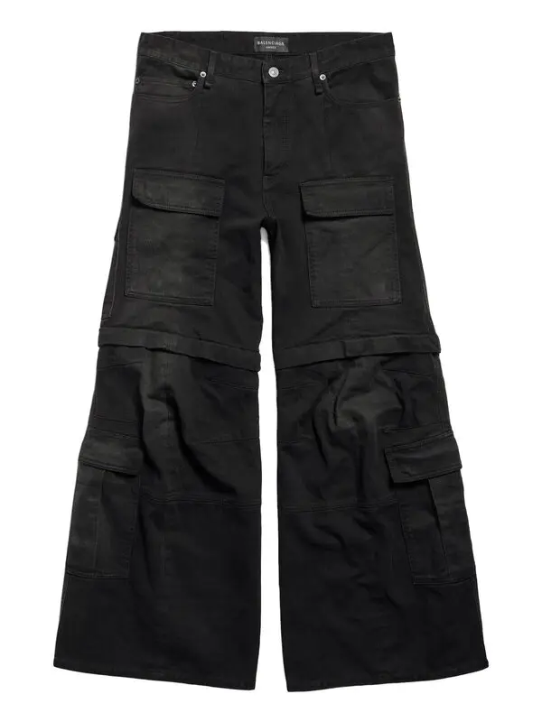 Balenciaga Flared Cargo Pants - Black