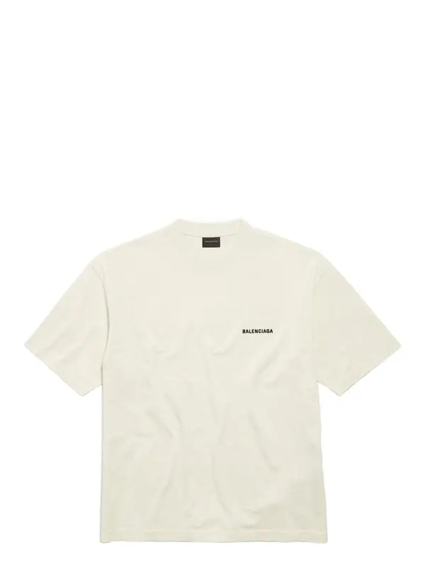Balenciaga Back T-shirt Medium Fit - Cream