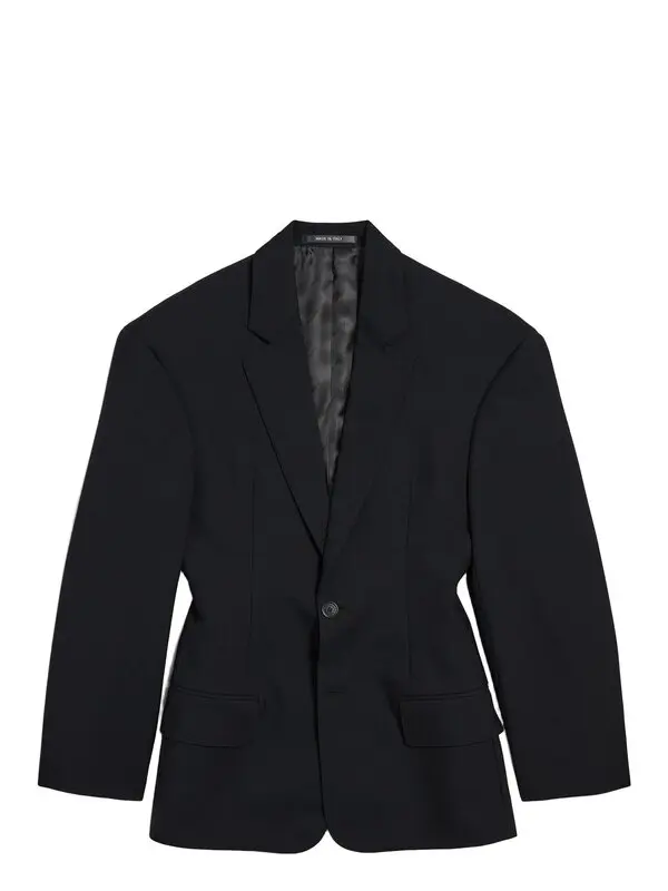 Balenciaga Hourglass Oversized Jacket - Black